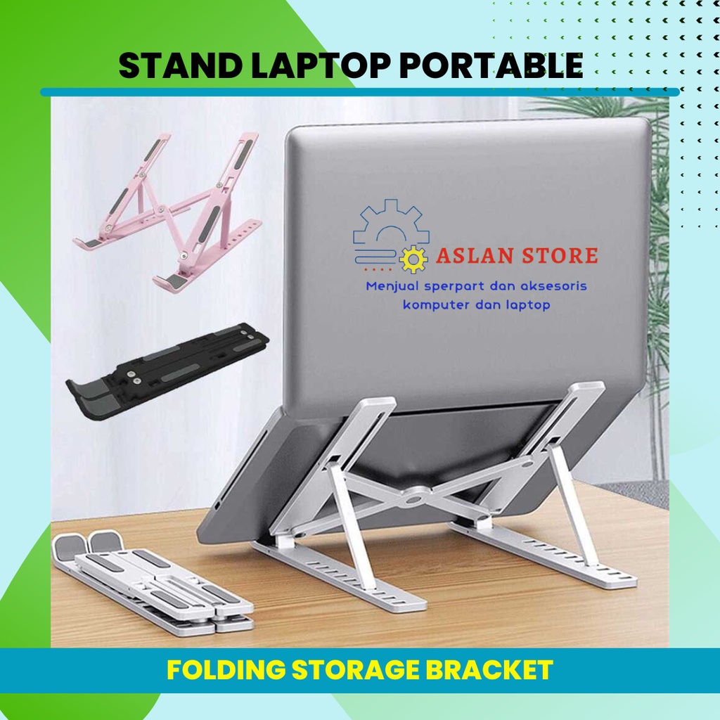 Jual Laptop Stand Notebook Tablet Riser Foldable Adjustable 8 Level ...