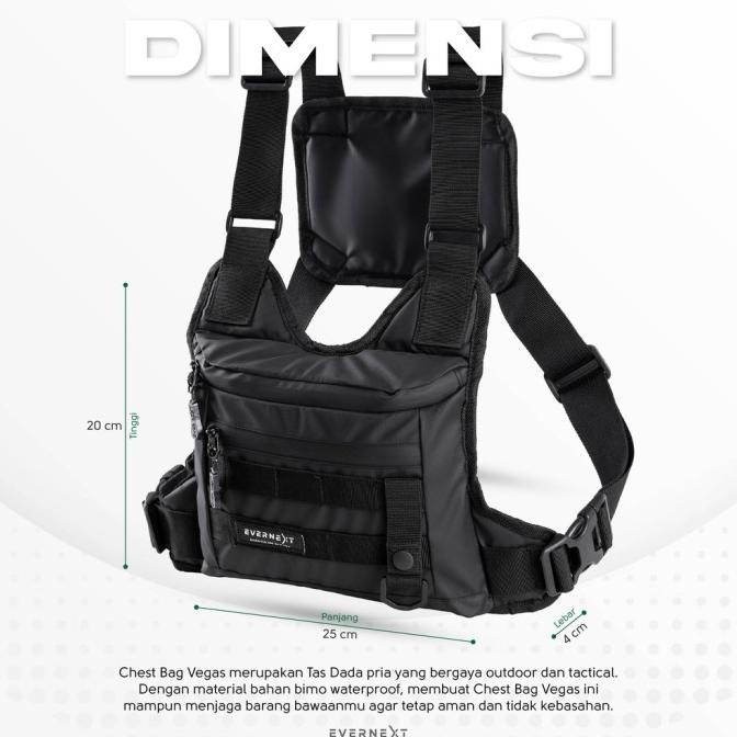 Jual Chest Bag Waterproof Tas Dada Tactical Pria Rig Tas Dada Bag ...