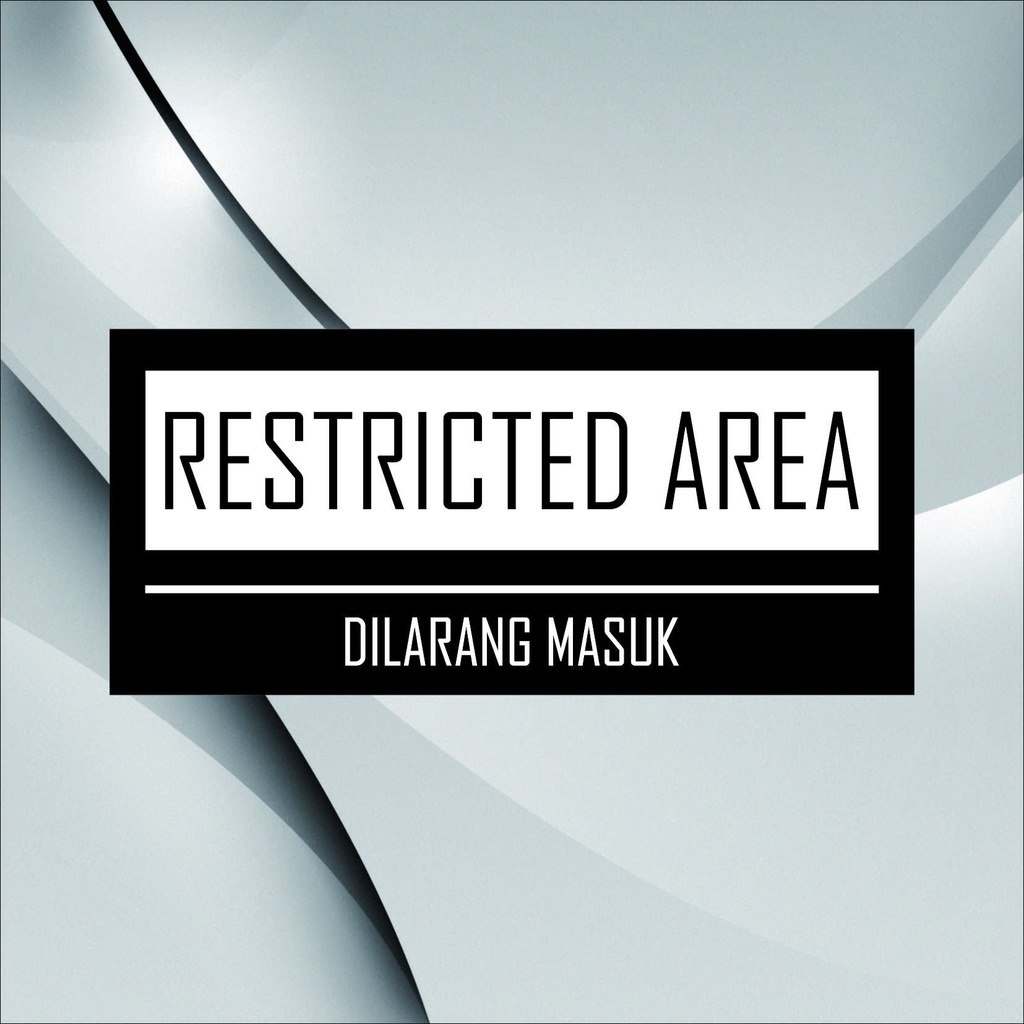 Jual RESTRICTED AREA Acrylic Sign Dilarang Masuk Akrilik Board Papan ...