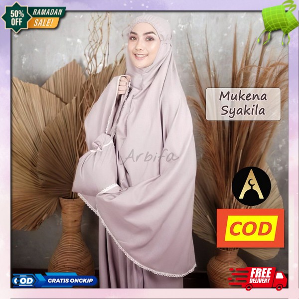 Jual Mykena Remaja Perlengkapan Sholat Set Mukens Mewah Putih Ibu Ibu ...