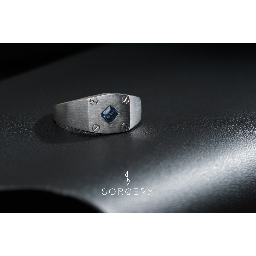 Jual SORCERY 925 Silver Ring CND Cincin Perak Emas Hitam Simple Premium ...