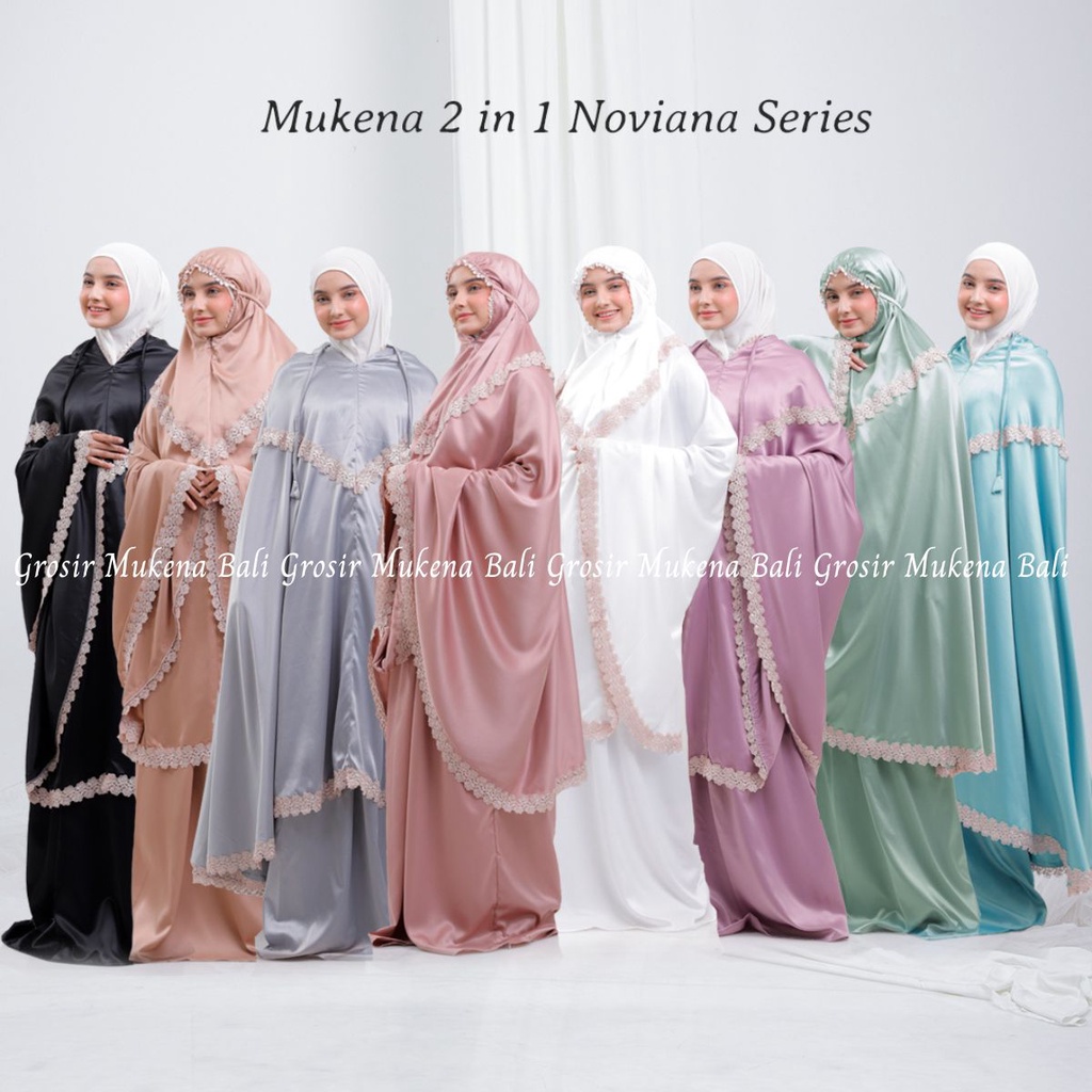 Jual GMB - MUKENA DEWASA 2IN1 SILK MOTIF NOVIANA SERIES | Shopee Indonesia