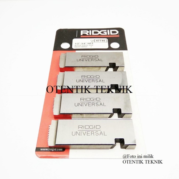 Jual RIDGID MATA SENAI PIPA NEPEL 1/2" - 3/4" NPT - MATA SNAY MESIN ...