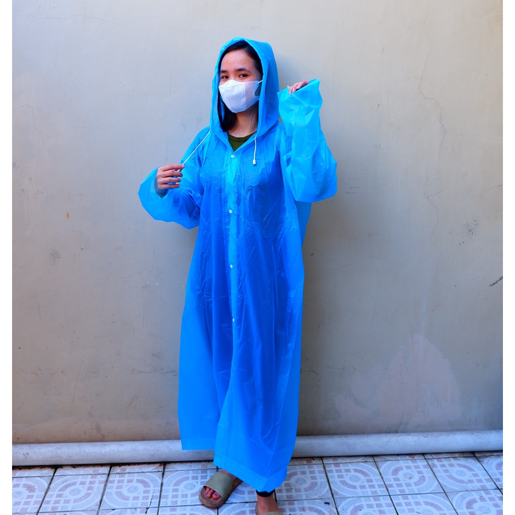 Jual Jas Hujan EVA Tipis Waterproof / Mantel Hujan Korea Warna Unisex ...