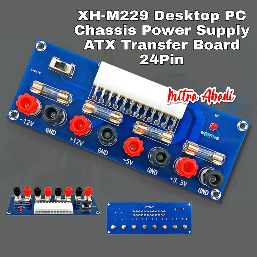 Jual XH-M229 Desktop PC Chassis Power Supply ATX Transfer Board 24 PIN ...