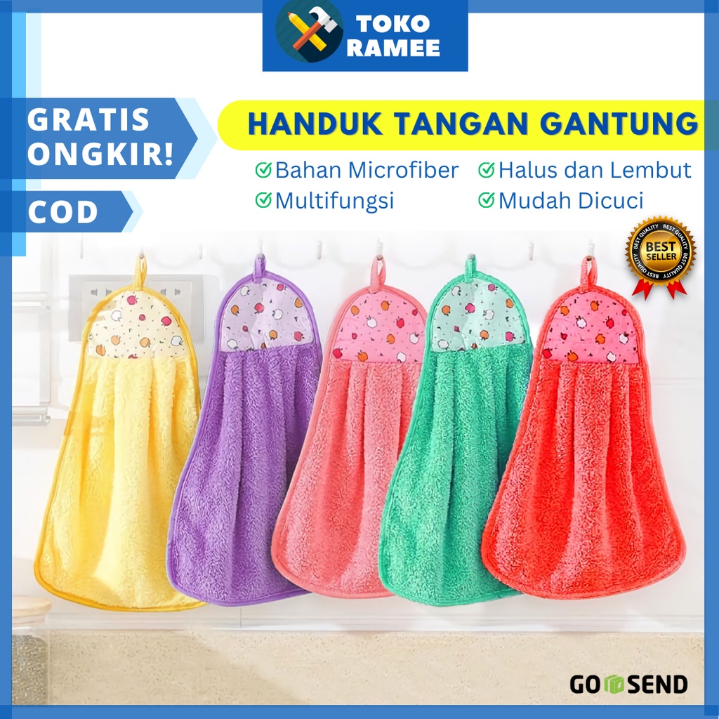 Jual Handuk Lap Tangan Gantung / Serbet Dapur / Kain Lap Cuci Tangan ...