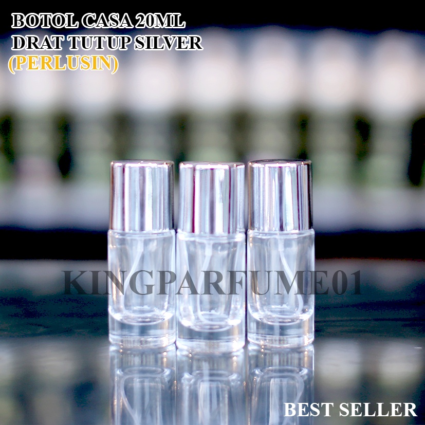 Jual BOTOL PARFUM CASA 20ML DRAT FULL SILVER PERLUSIN | Shopee Indonesia