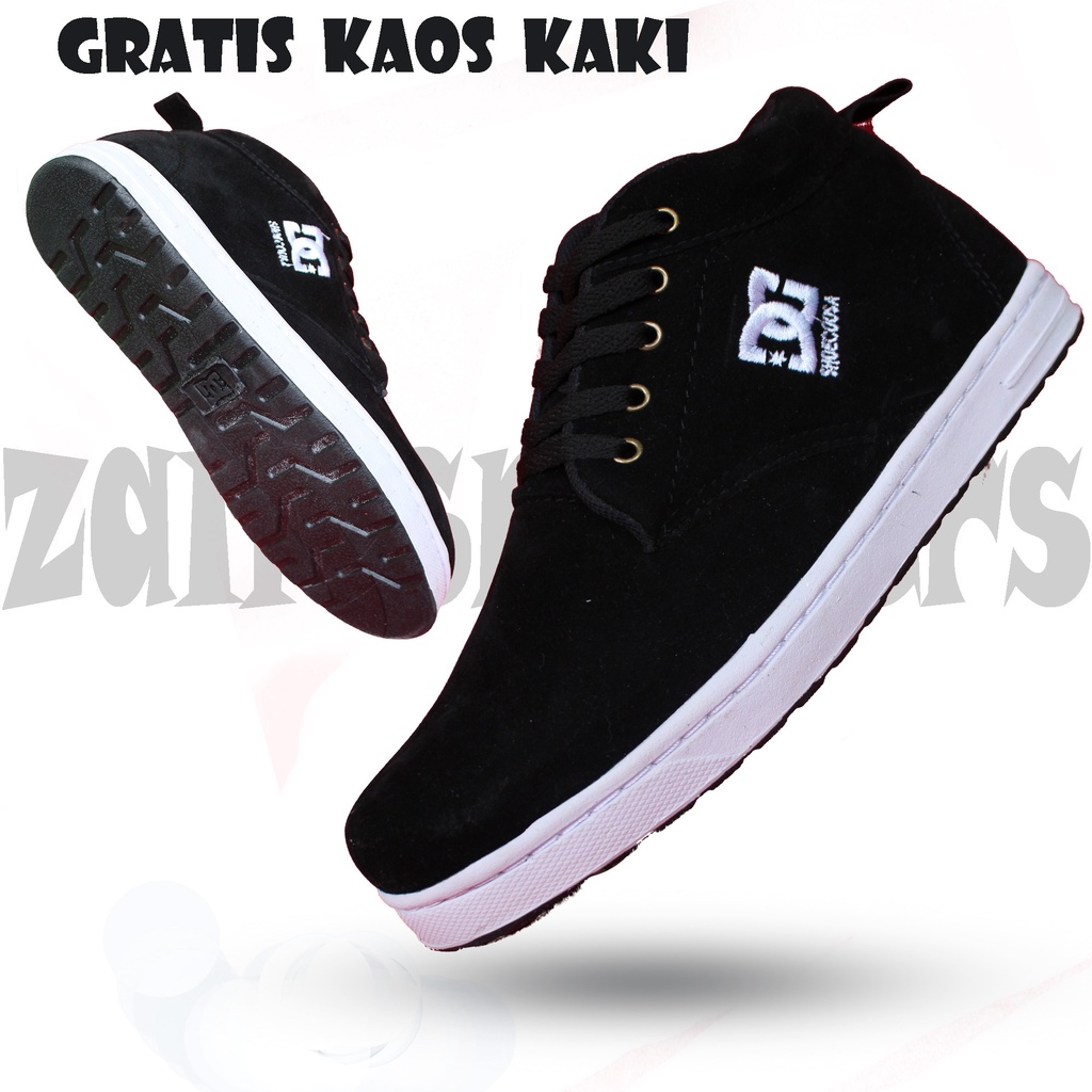 Jual PROMO0.. SEPATU DC HIGH DAN LOW SUEDE, SEPATU HITAM, SOL SUDAH DI ...