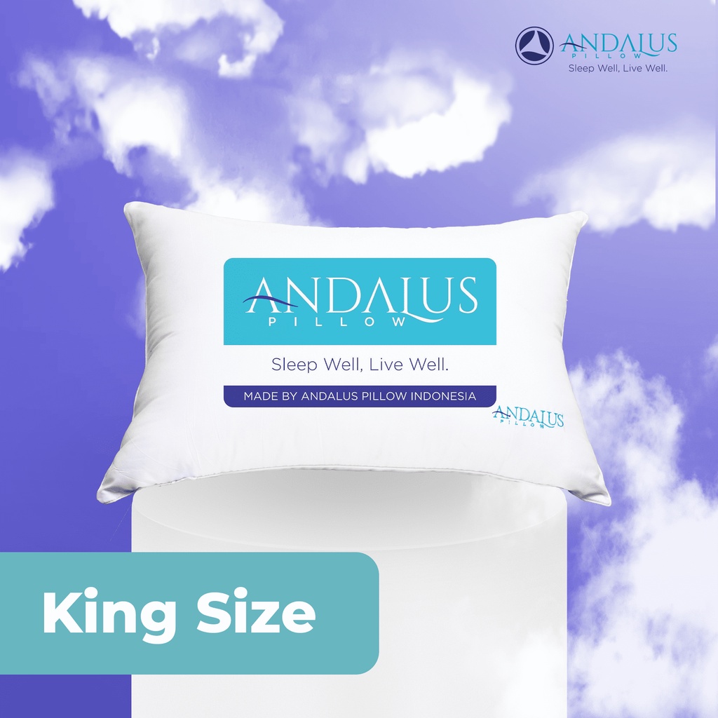 Jual Bantal Tidur Andalus King Size Zipper Adjustable Refilling Pillow ...