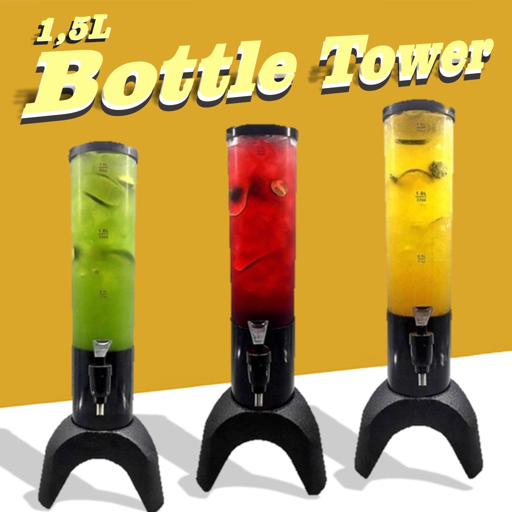 Jual BERGARANSI Botol Tower 1,5 Liter Ada Lampu LED Garansi 1 Bulan ...