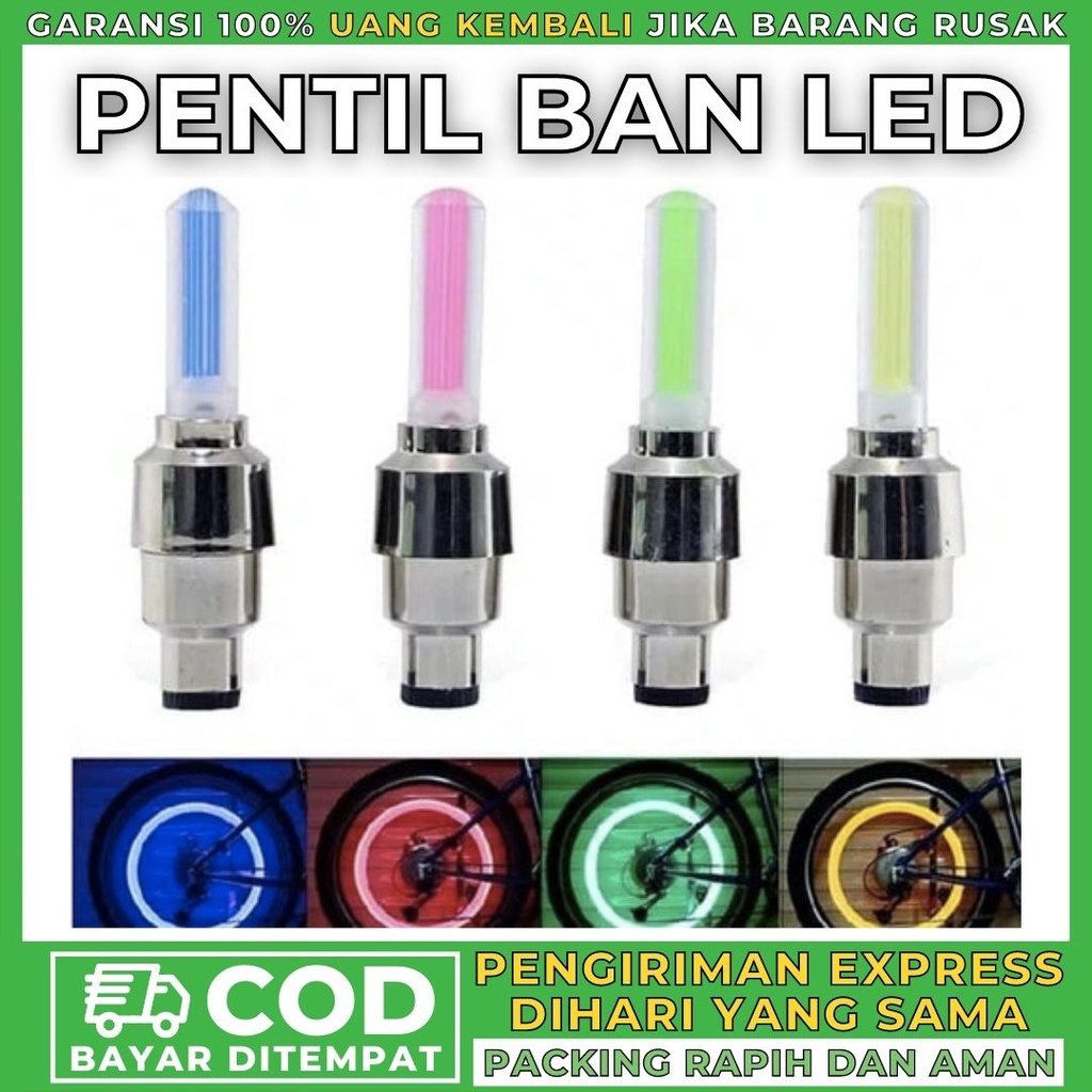 Jual Pentil Ban Sepeda LED Lampu Light Tyre Lamp Bicycle Motor Mobil ...