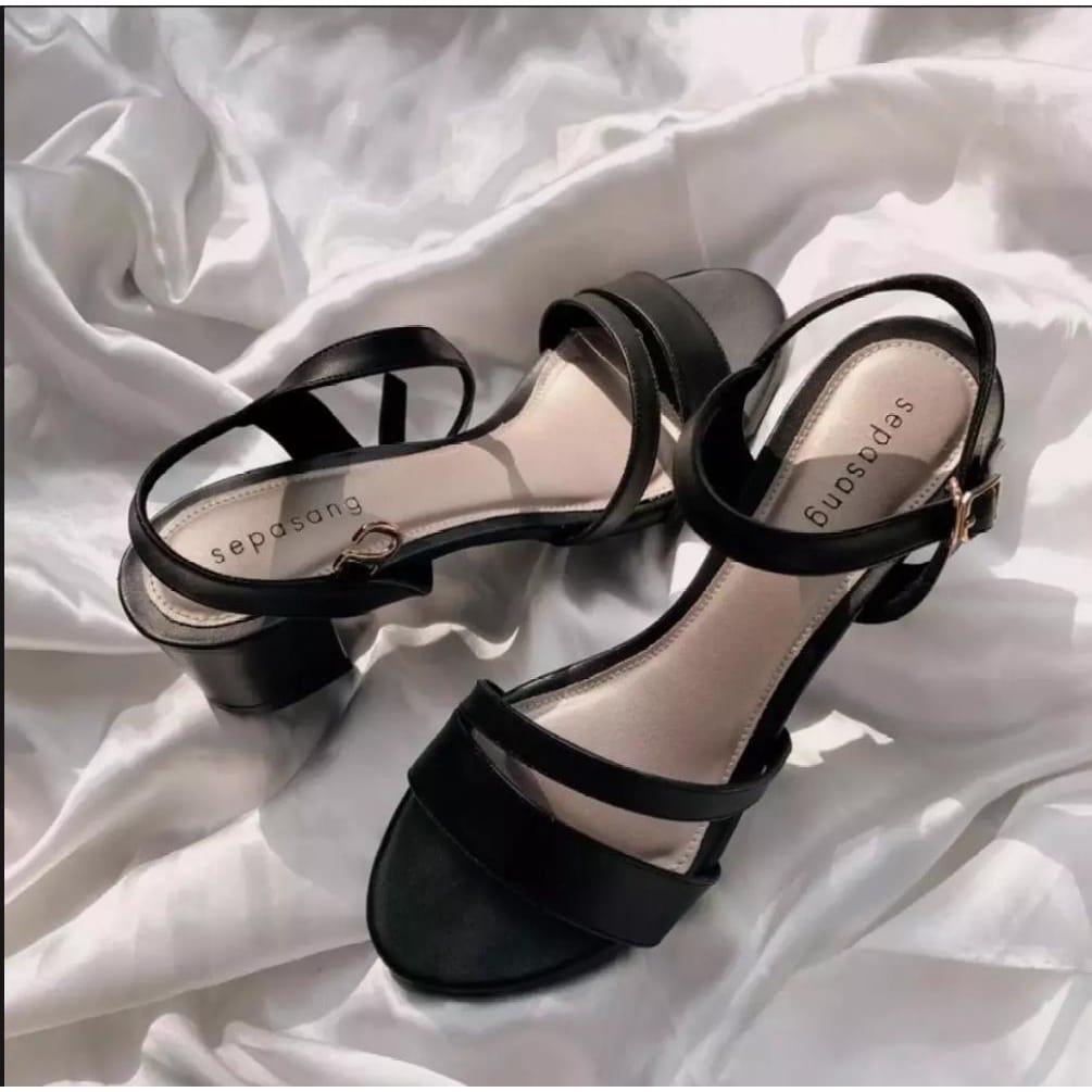 Jual NEW Clarissa Heels 5cm Tahu silang Gesver tali belakang D 09 ...
