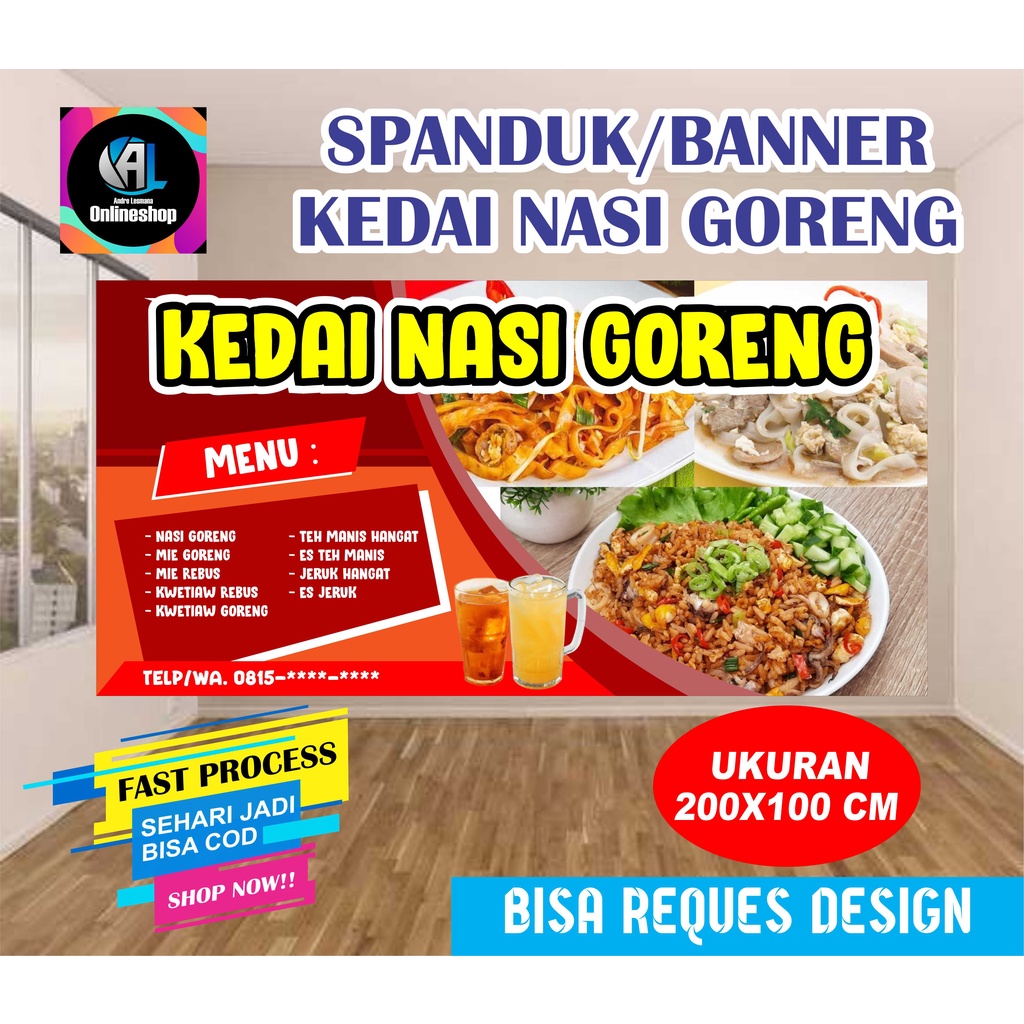 Jual Spanduk Banner Kedai Nasi Goreng | Shopee Indonesia