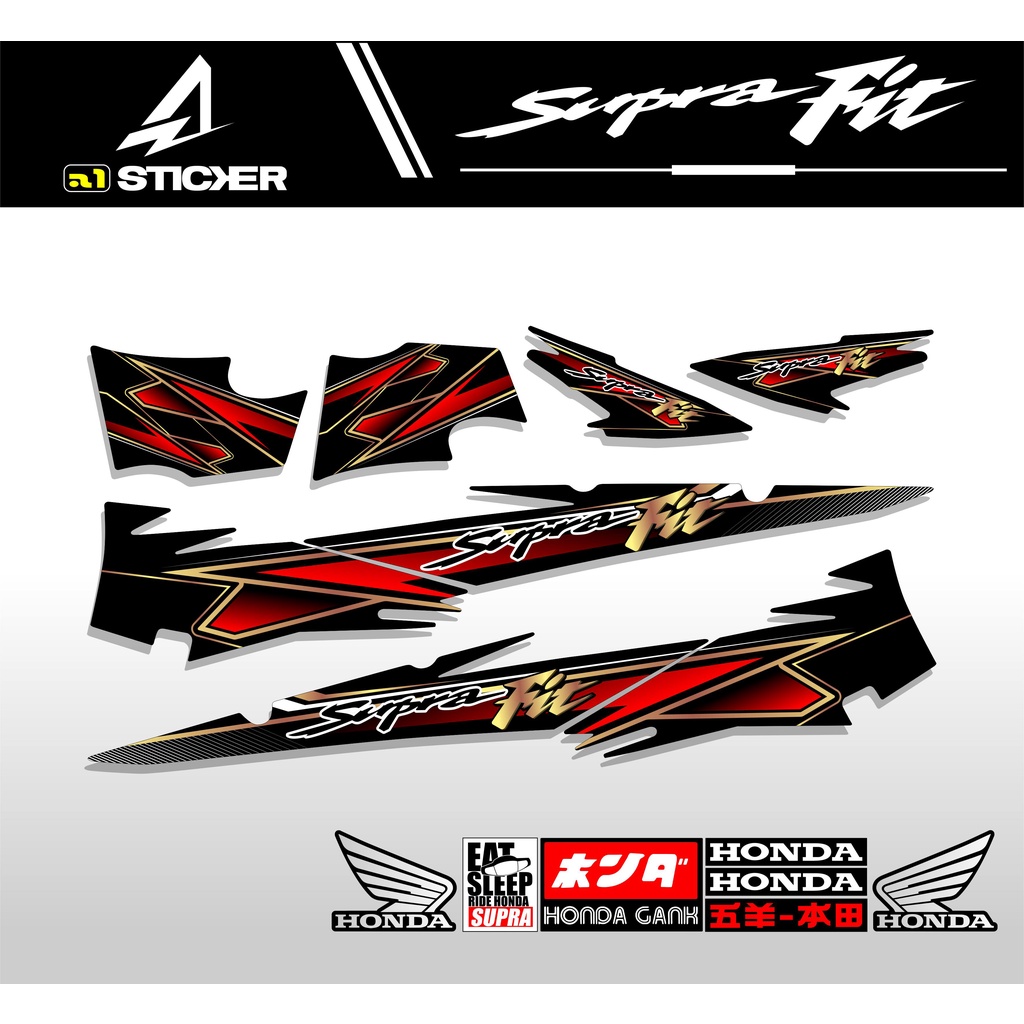 Jual STRIPING SUPRA FIT LAMA / DS23 / OLD / STIKER SUPRA FIT/ STICKER ...