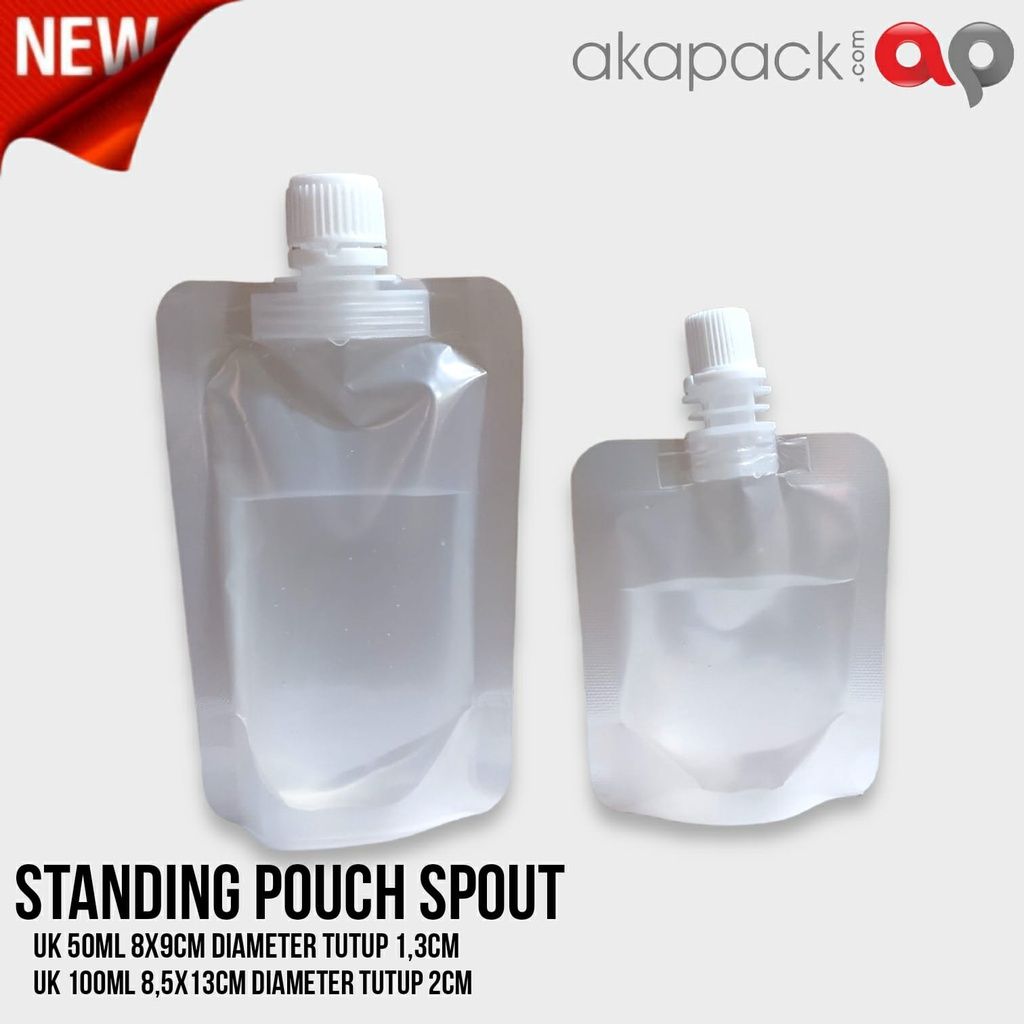 Jual STANDING POUCH SPOUT UK 50ML DAN 100ML / STANDING POUCH CAIRAN ...