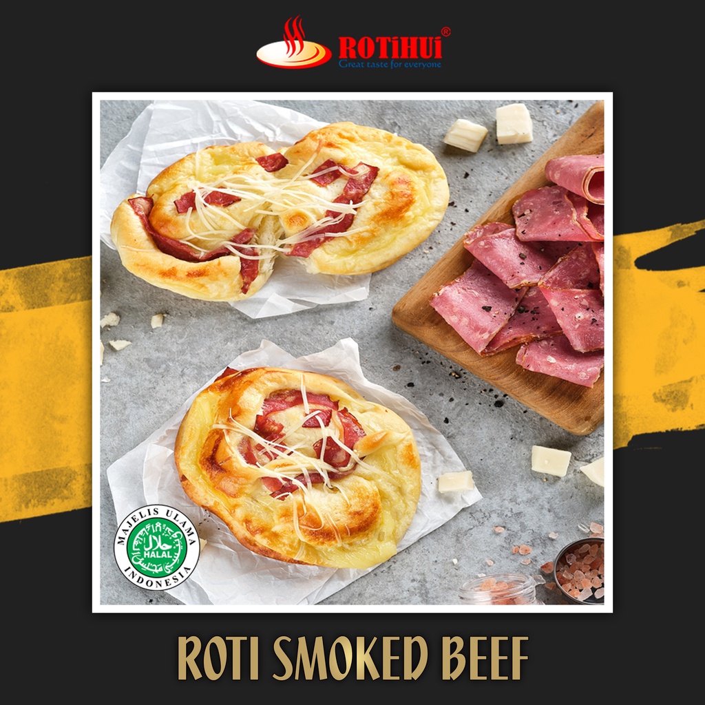 Jual ROTI SMOKED BEEF CHEESE / ROTI DAGING SAPI ASAP KEJU ROTIHUI ...