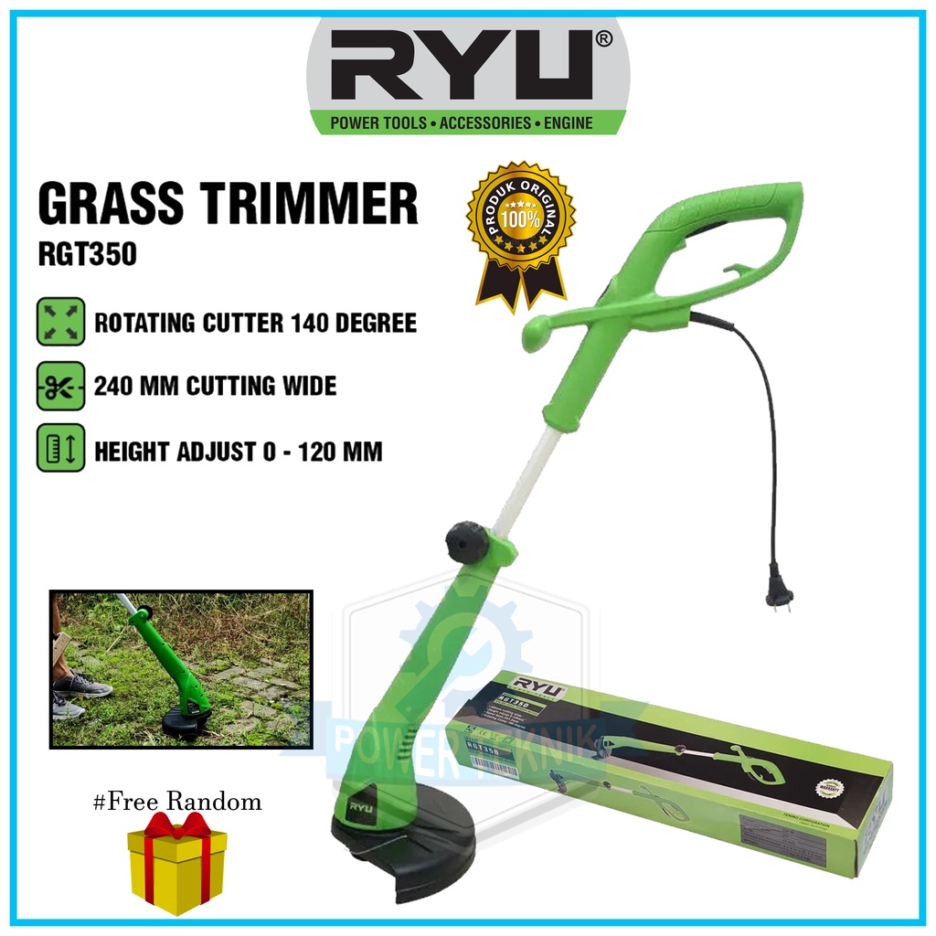Jual Mesin Potong Rumput Listrik RYU RGT 350 Grass Trimmer Mesin Potong ...