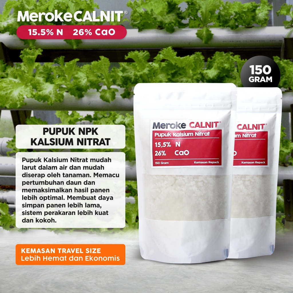 Jual Pupuk Kalsium Nitrat Calnit Bahan Campuran AB MIX Hidroponik 150 ...