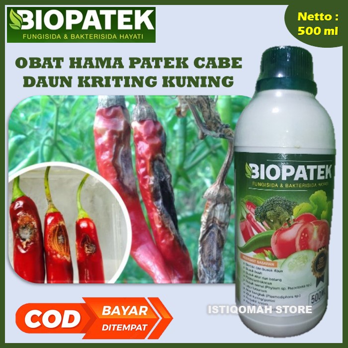 Jual OBAT PATEK CABE PALING AMPUH BIOPATEK 500ML Fungisida Hayati Obat ...