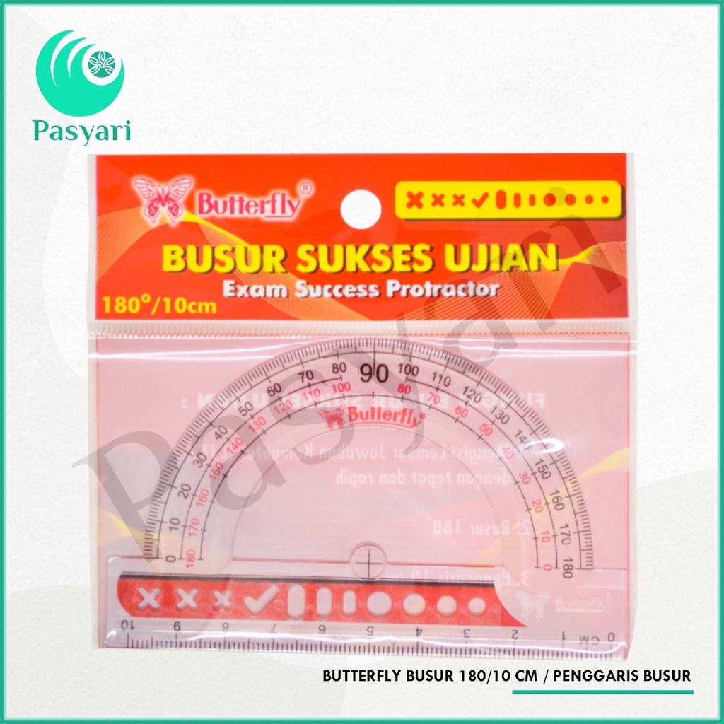 Jual BUTTERFLY BUSUR 180/10 CM /busur exam sukses ujian/ Penggaris ...