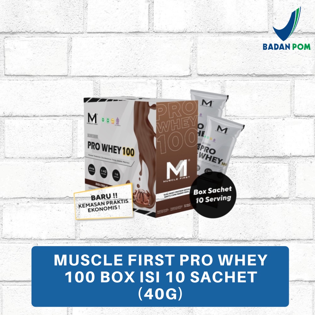 Jual Muscle First Pro Whey 100 Box isi 10 Sachet (40g) | Shopee Indonesia