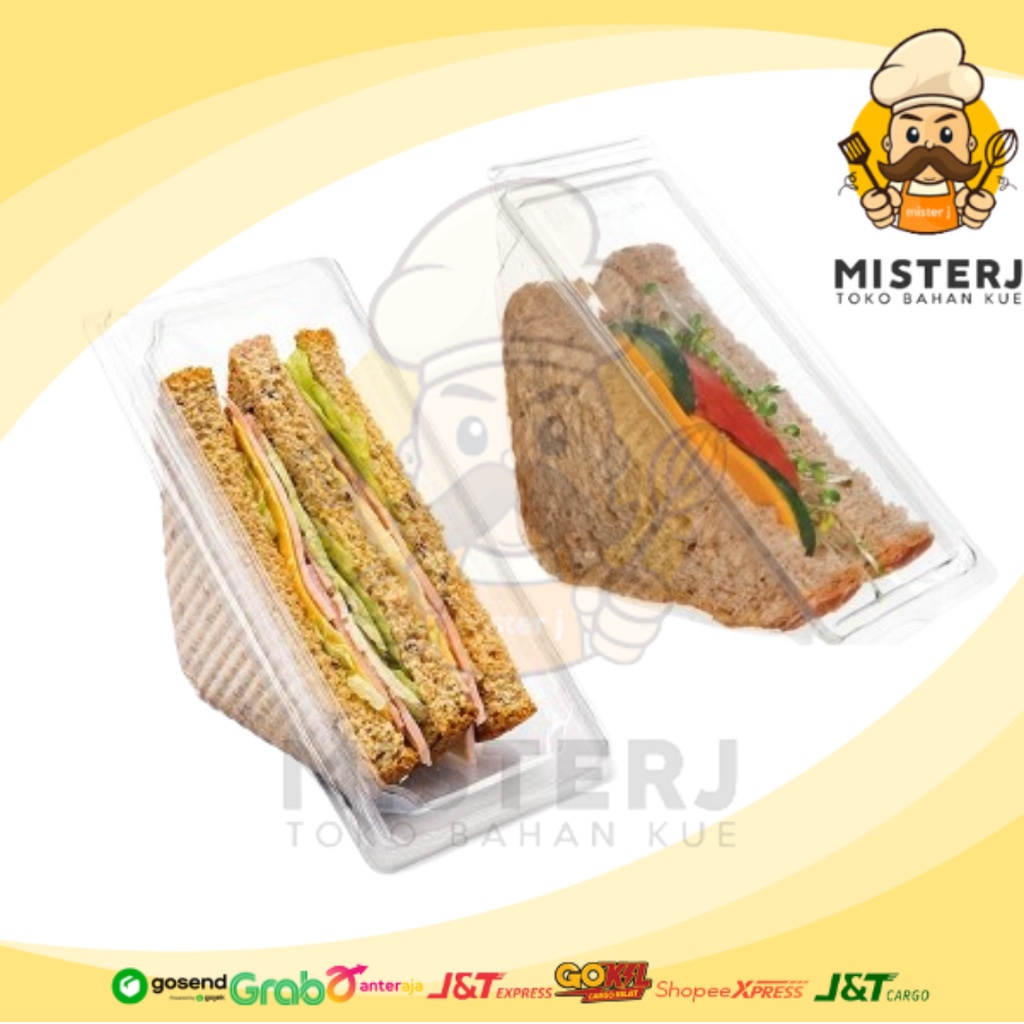 Jual Mika Sandwich | Mika Segitiga | 1 Pack | 25 Pcs | Mika Roti | Tray ...