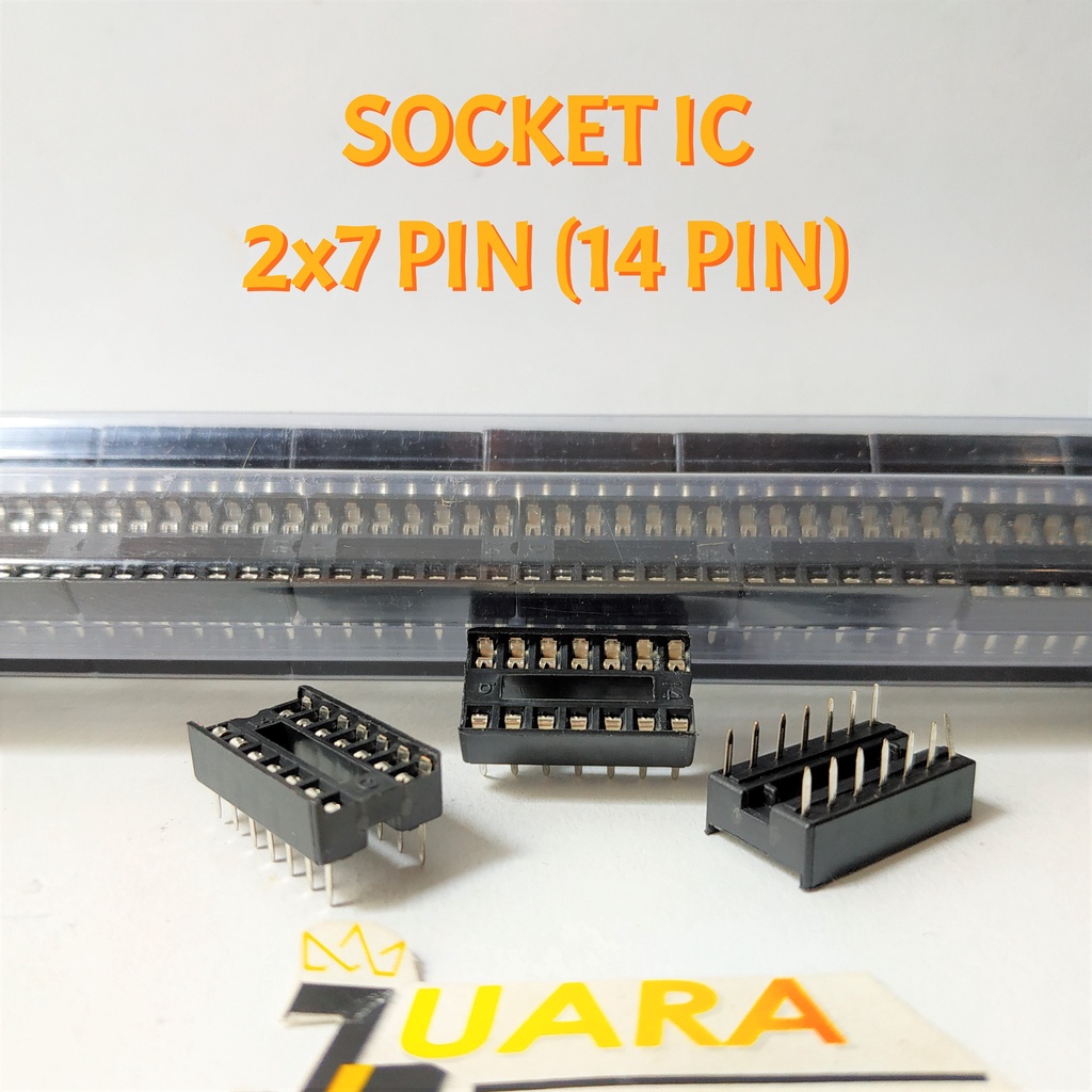 Jual (10 PCS) SOCKET IC 2x7 PIN / 14 PIN | Socket Integrated Circuit ...