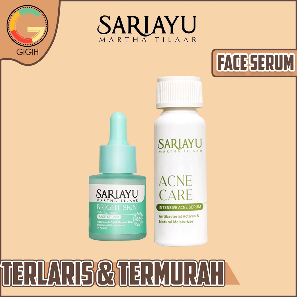 Jual SARIAYU SERUM / FACE SERUM INTENSIVE ACNE CARE & BRIGHT SKIN PUTIH LANGSAT | Shopee Indonesia