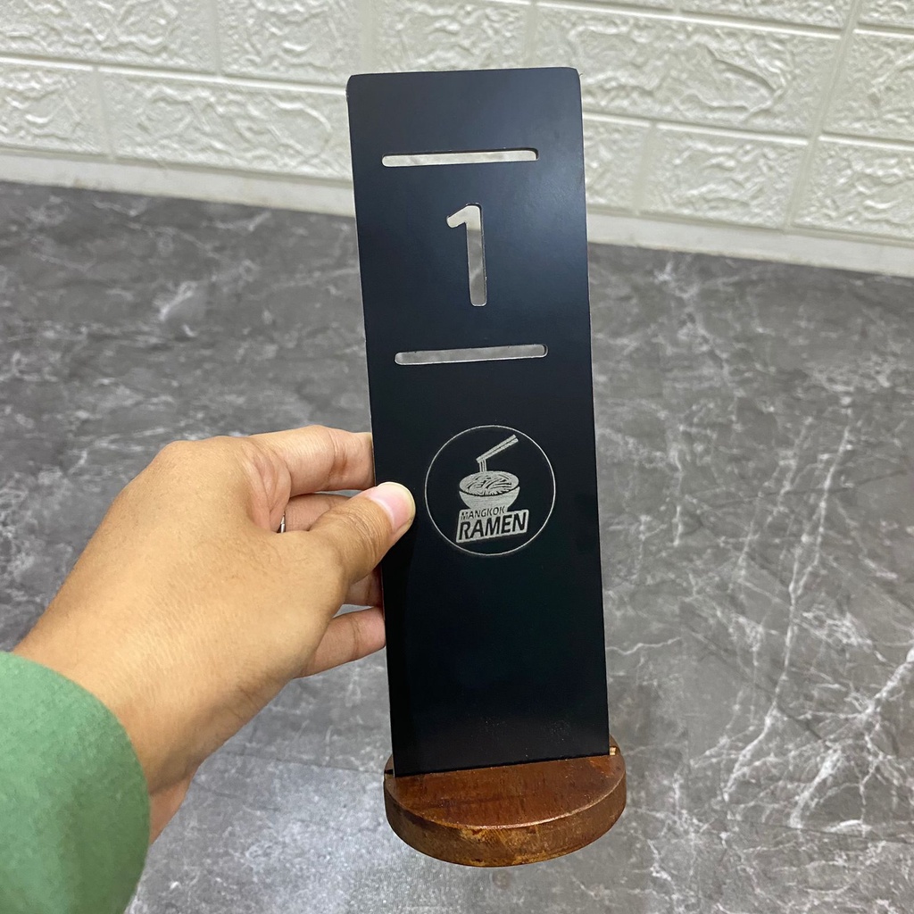 Jual Nomor Meja ACP 20cm Penanda Meja Resto Cafe | Shopee Indonesia