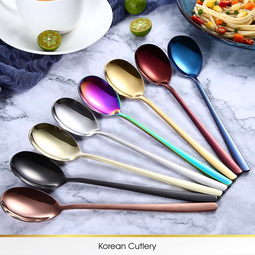 Jual CROWN Sendok Garpu Alat Makan Sujeo Korea Spoon Fork Tebal ...