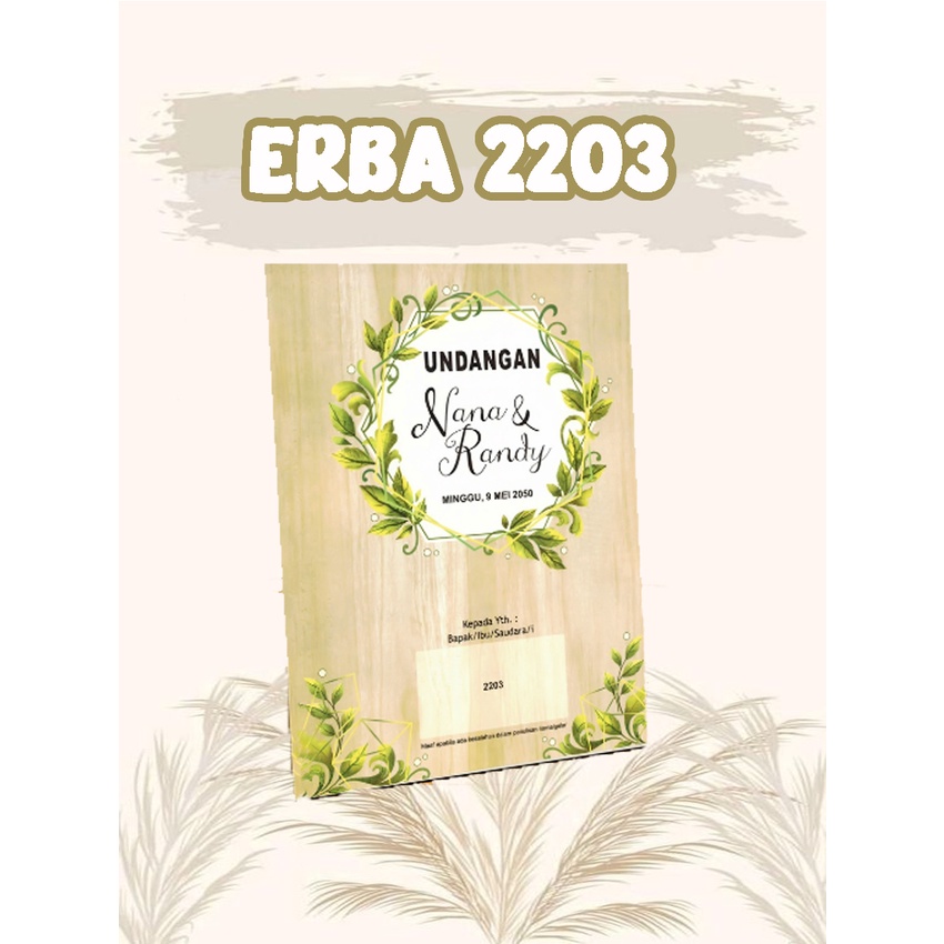 Jual BLANGKO UNDANGAN ERBA 2203 KOSONGAN / UNDANGAN + CETAK / UNDANGAN ...