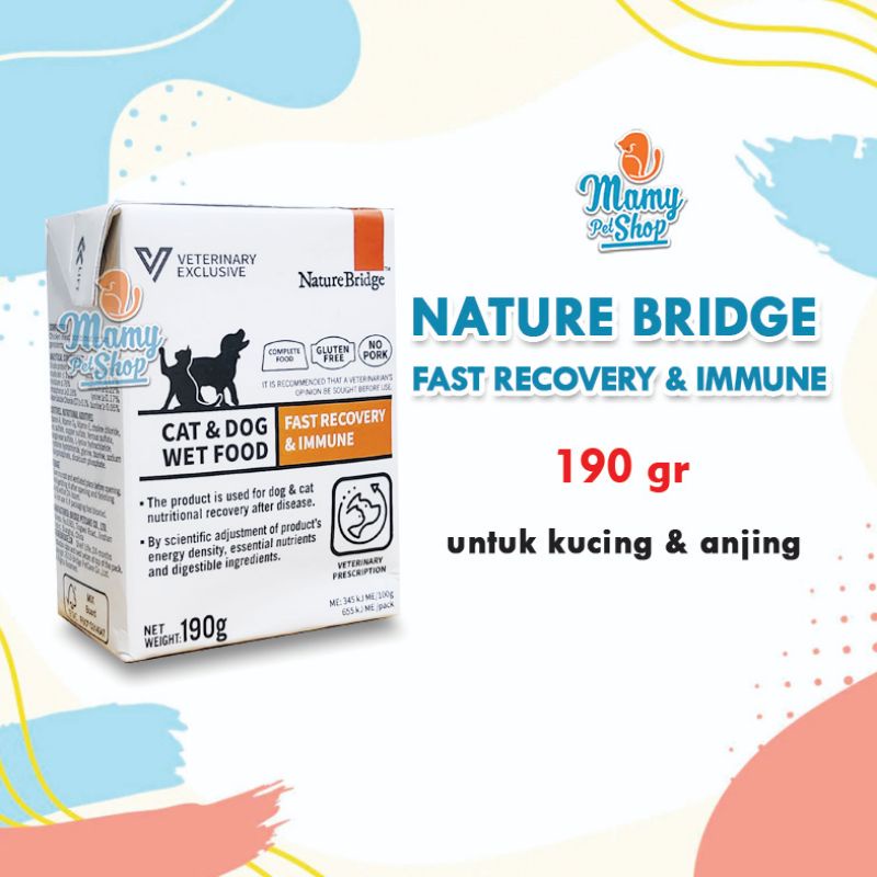 Jual NATURE BRIDGE RECOVERY 190 GR UNTUK ANJING DAN KUCING | Shopee ...