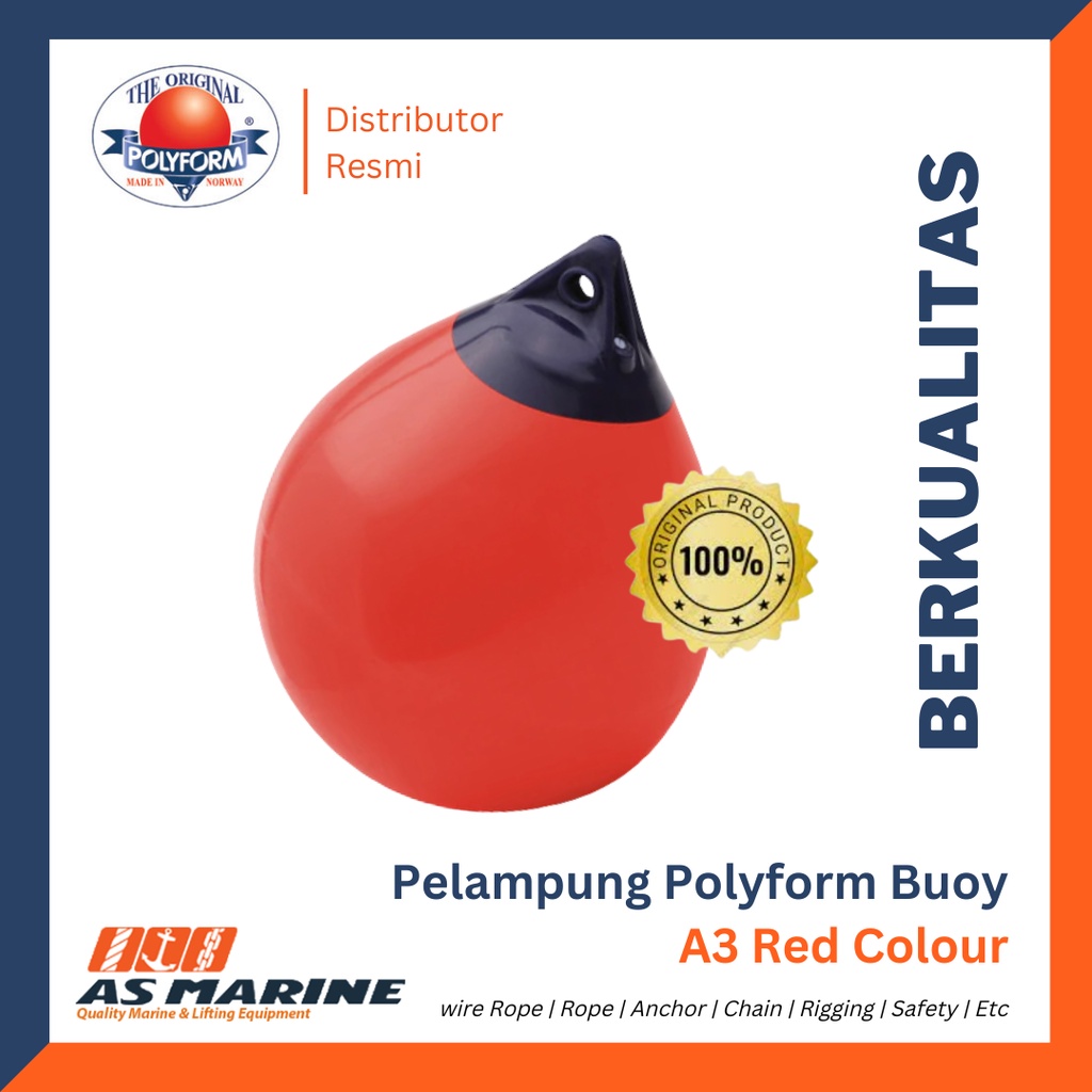 Jual Pelampung / Dapra Kapal / Mooring Buoy POLYFORM NORWAY A3 Orange ...