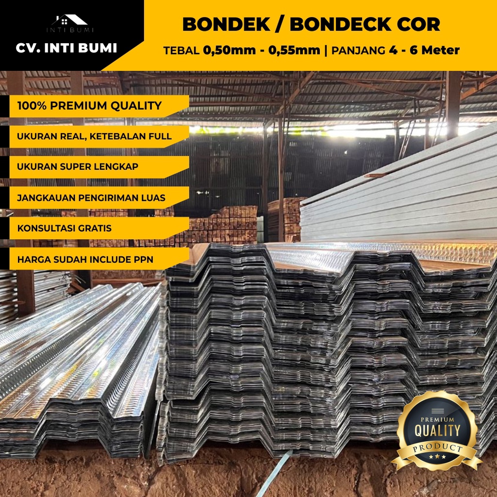 Jual [0,50mm - 0,55mm] BONDEK/BONDECK COR Lengkap ukuran panjang 4m ...