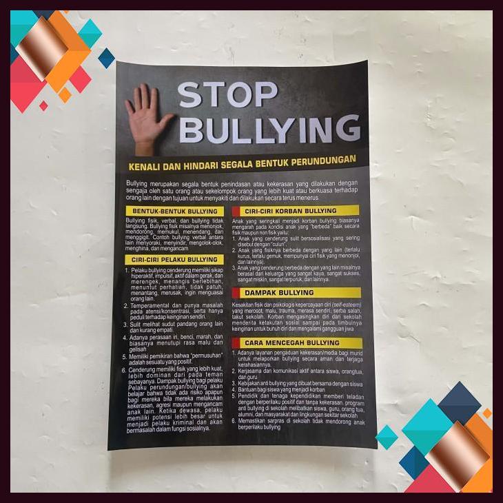 Jual [SFP] Poster Kenali dan Hindari Bullying, Poster Stop Bullying | Shopee Indonesia