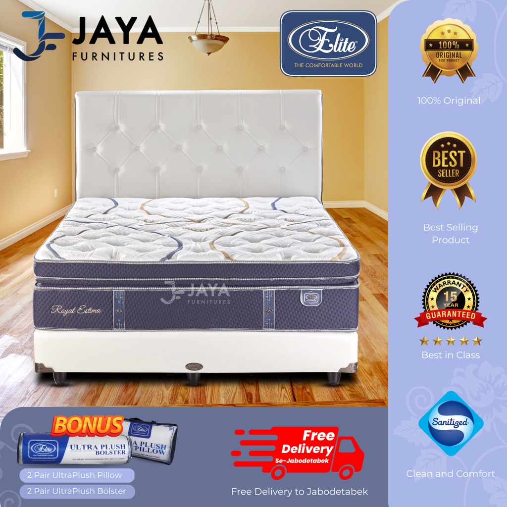 Jual Elite Spring Bed Kasur Matras Mattress Royal Estima Full Set