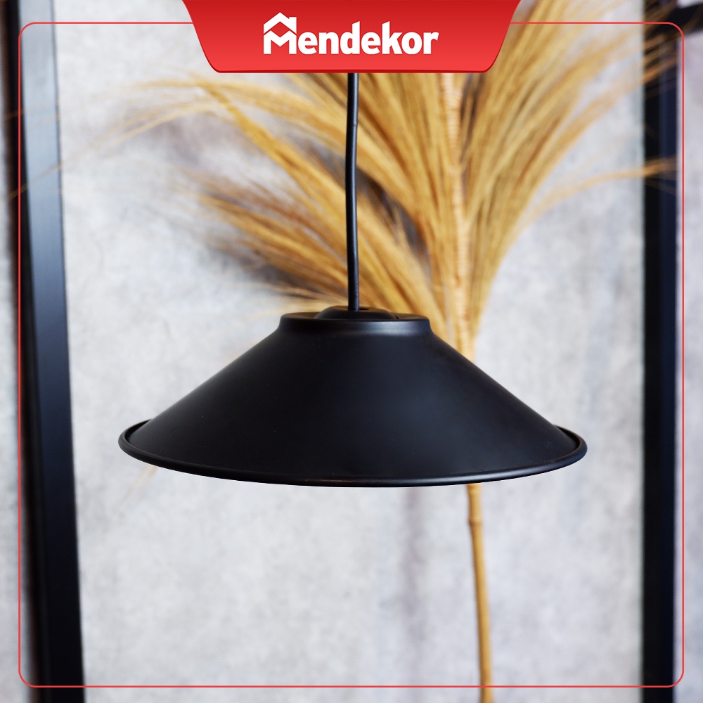 Jual Kap lampu gantung hias industrial hitam besi unik premium bulat | MENDEKOR Murwa | Shopee ...