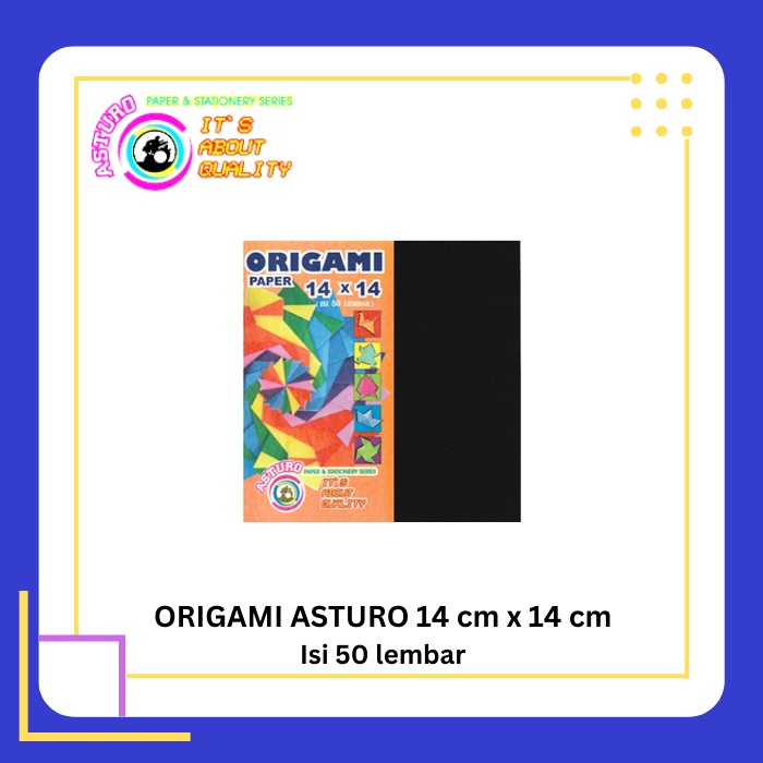Jual ASTURO Origami Paper 14x14 Isi 50 Lembar - Kertas Warna - Lipat ...