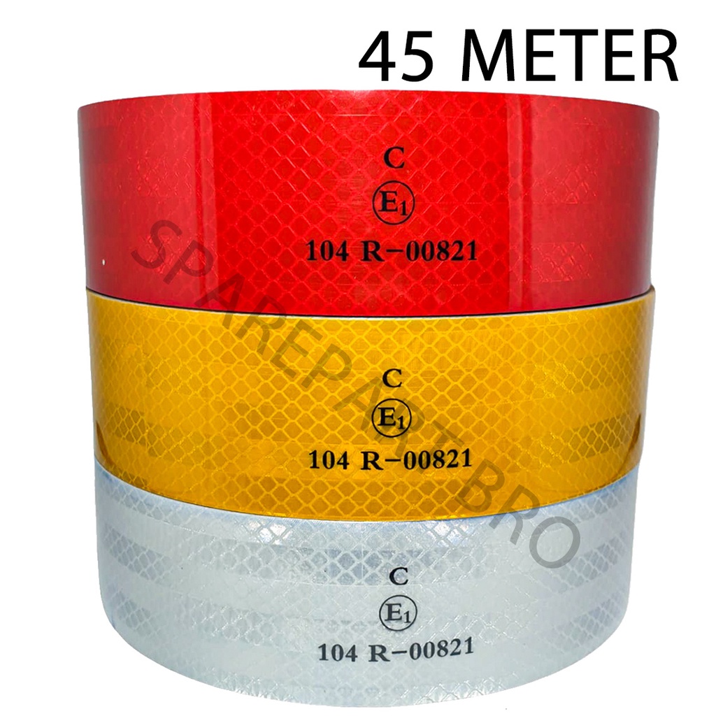 Jual STIKER REFLEKTOR 45meter x 5cm LOGO CE Kualitas 3M,Reflektif PET ...