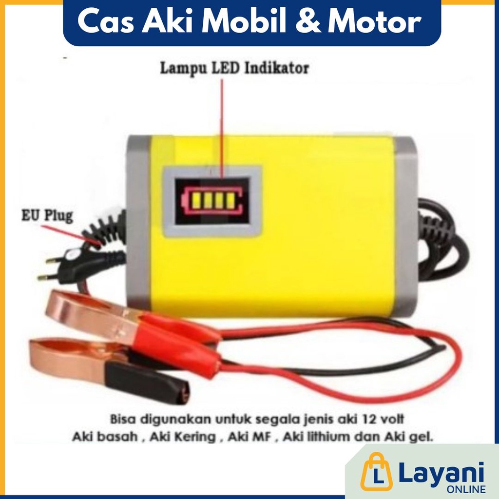 Jual Cas Charger Aki Portable Mobil dan Motor / Cas Aki Motor Mobil Accu Aki Kering / Basah 12v ...