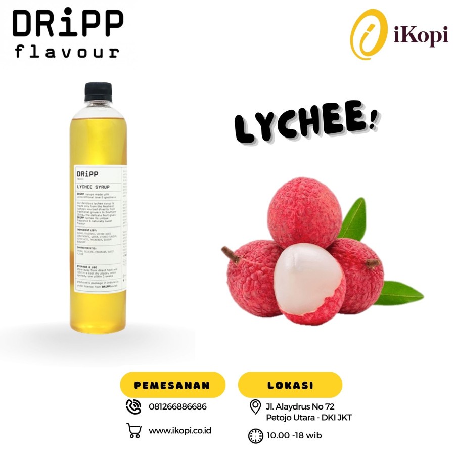 Jual Dripp Flavour Premium Syrup Rasa Lychee | Shopee Indonesia