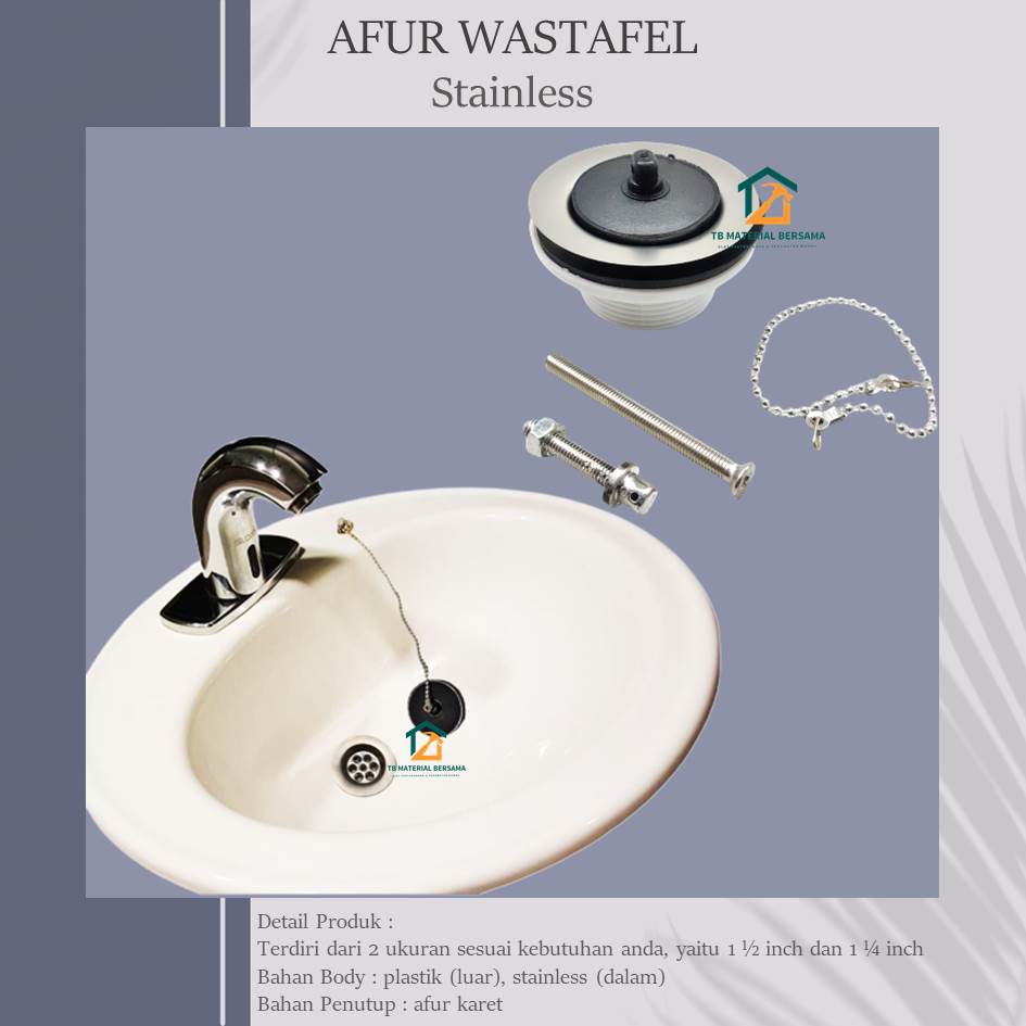 Jual Afur Stainless Wastafel Uk 1 ½ inch, 1 ¼ inch / Filter Wastafel ...