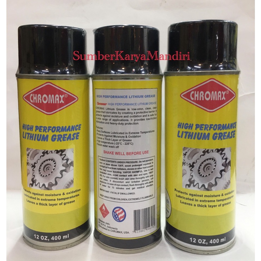 Jual Chromax Lithium Grease Spray / Lithium Grease Chromax | Shopee ...