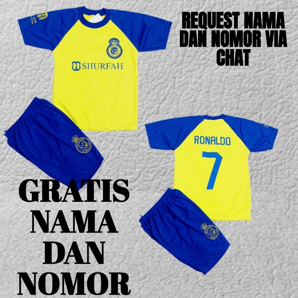 Jual JERSEY RONALDO AL NASSR SHURFAH USIA 5-12THN | Shopee Indonesia