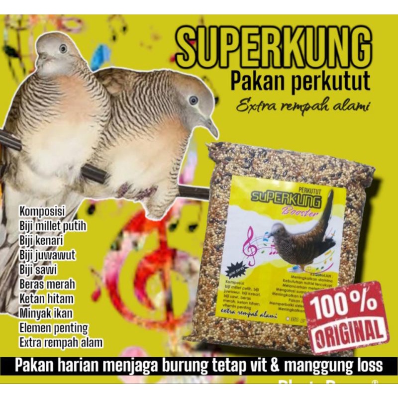 Jual Pakan Burung Perkutut Herbal Gacor suPERKUNG boster 500gr | Shopee ...