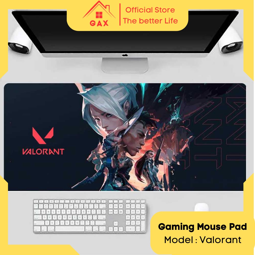 Jual Gaming Mouse Jumbo Pad Valorant Aesthetic XL Desk Mat 80 x 30 CM ...