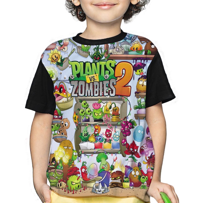Jual Baju Plants Vs Zombies Kaos Game Zombie Anak Laki Laki 3D ...