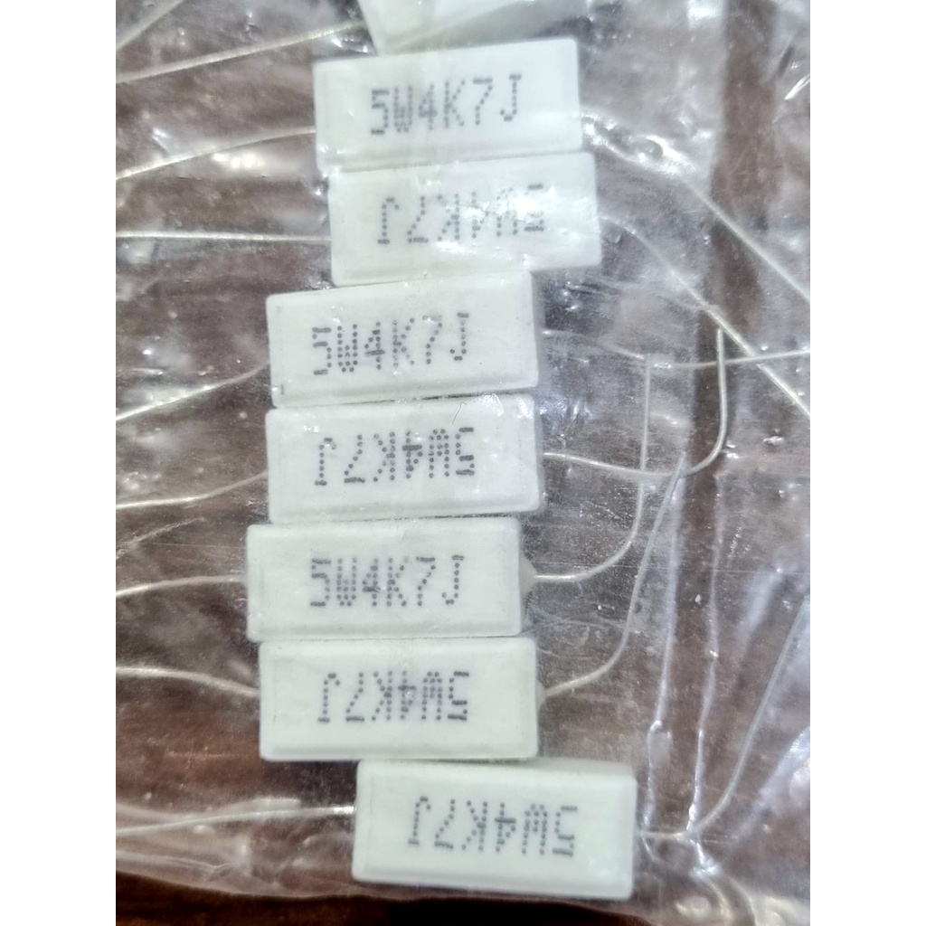 Jual Resistor 5 Watt 5W 4K7 ohm | Shopee Indonesia