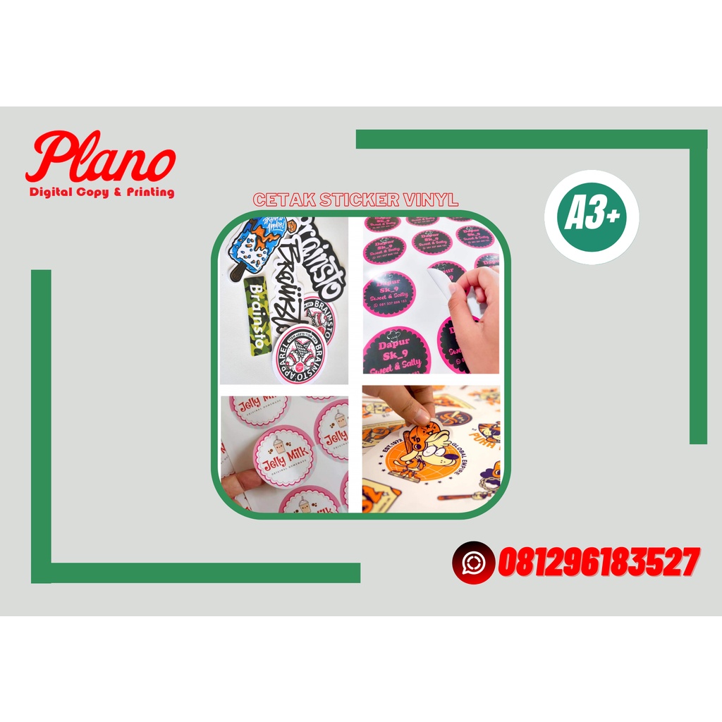 Jual CETAK STICKER LABEL KEMASAN BAHAN VINYL PLUS CUTTING | Shopee ...