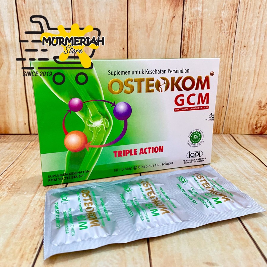 Jual Osteokom GCM Strip 6 Kaplet - Untuk Kesehatan Persendian(Nyeri ...